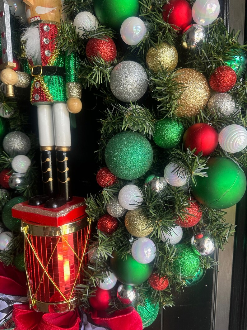 Christmas Nutcracker Wreath, Traditional Christmas Wreath, Elegant ...