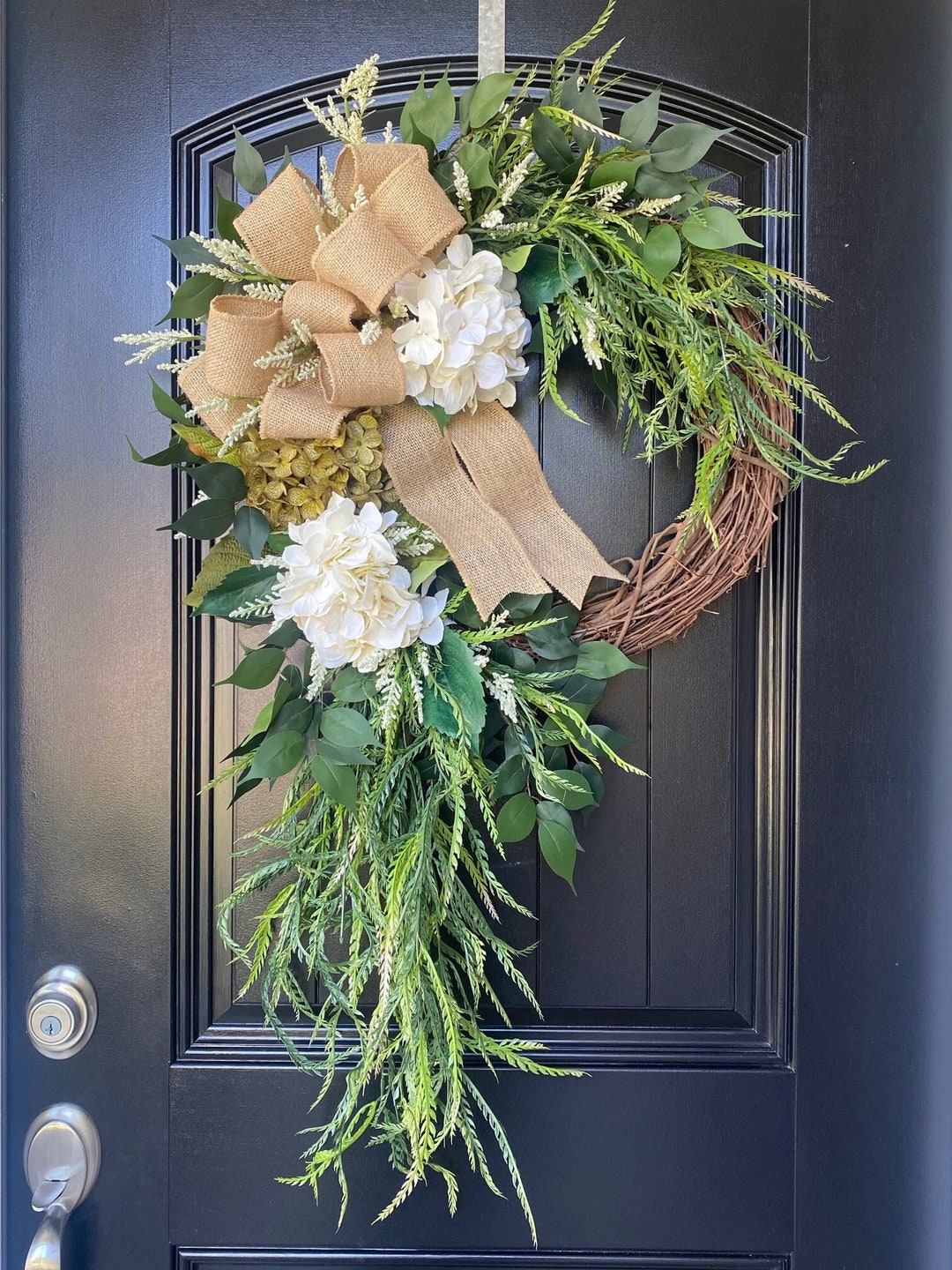 Everyday Wreath, Minimalist Wreath for Front Door, Neutral Color Design ...