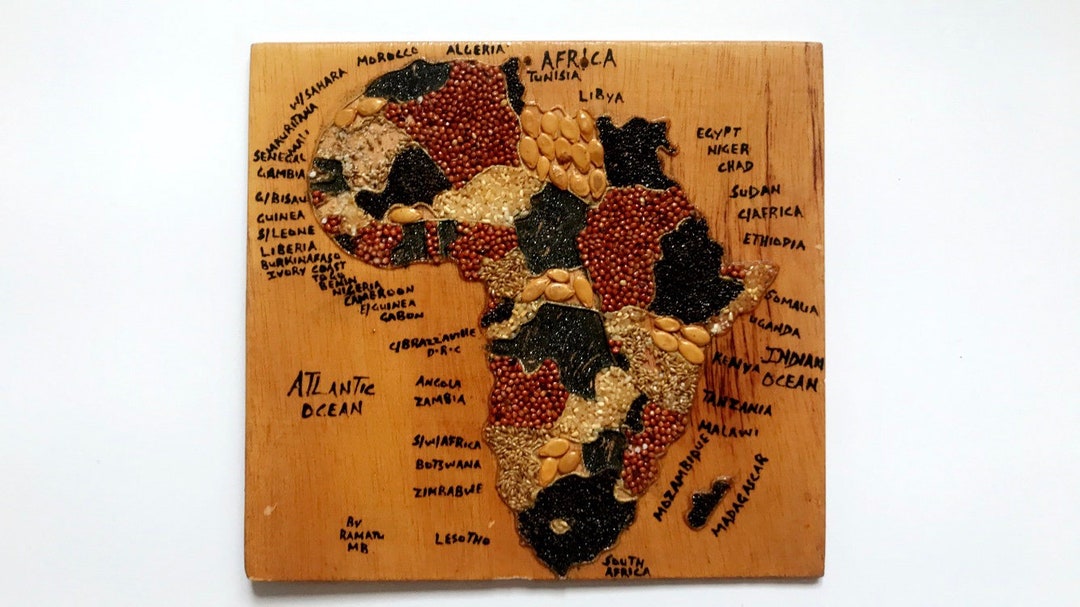 Handmade Decorative Map of Africa - Etsy