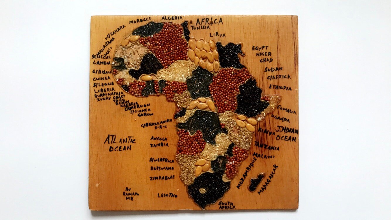 Handmade Decorative Map of Africa - Etsy