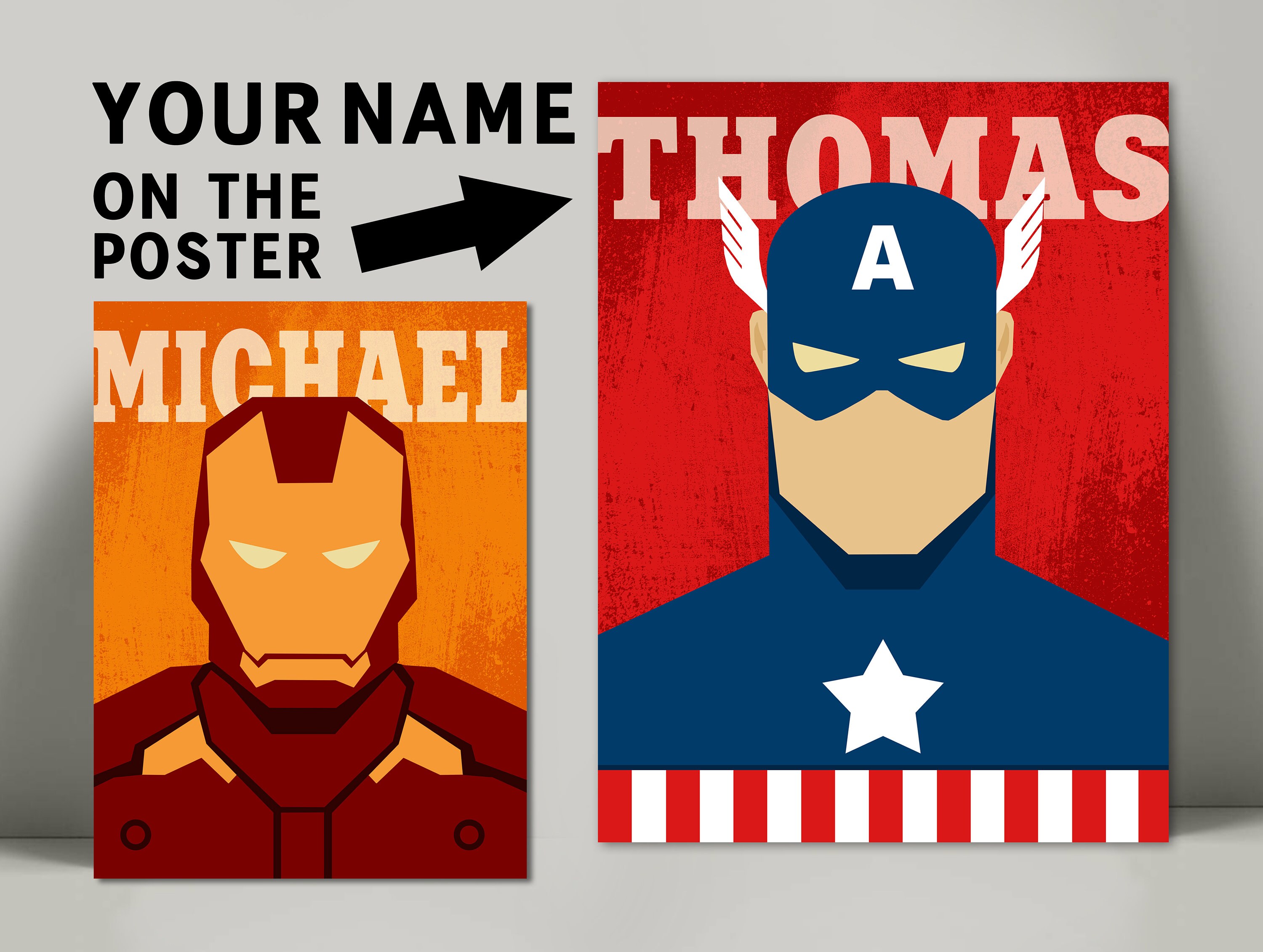 Personalized Name poster / Poster digital download / Room | Etsy