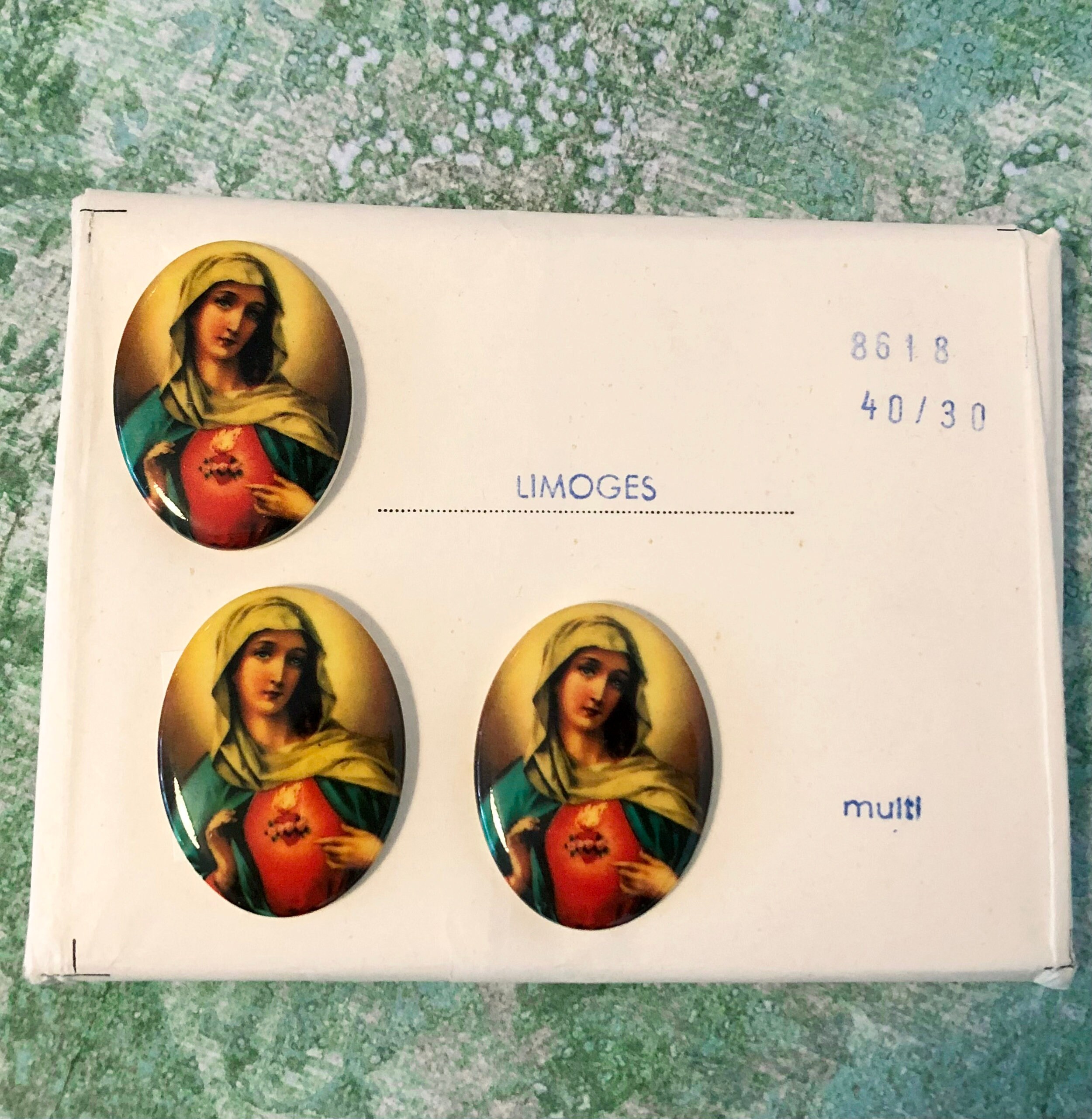 1 Vintage Limoges Religious Mary Cameo - LARGE 40x30mm - Etsy