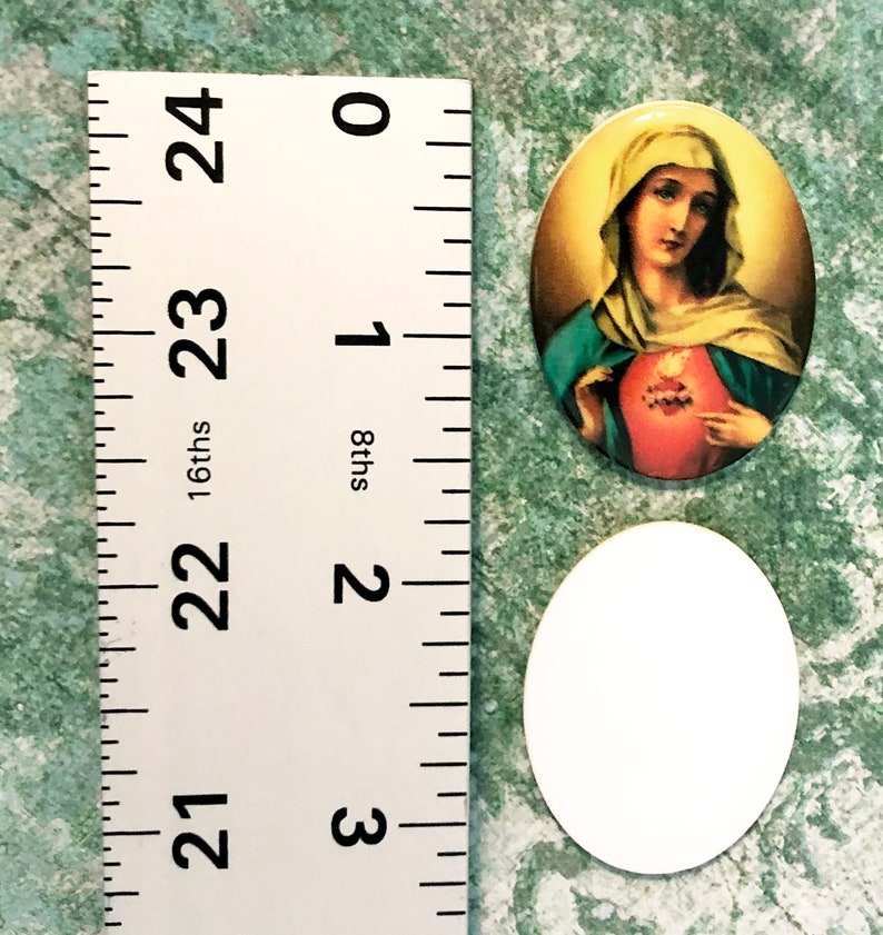 1 Vintage Limoges Religious Mary Cameo - LARGE 40x30mm - Etsy