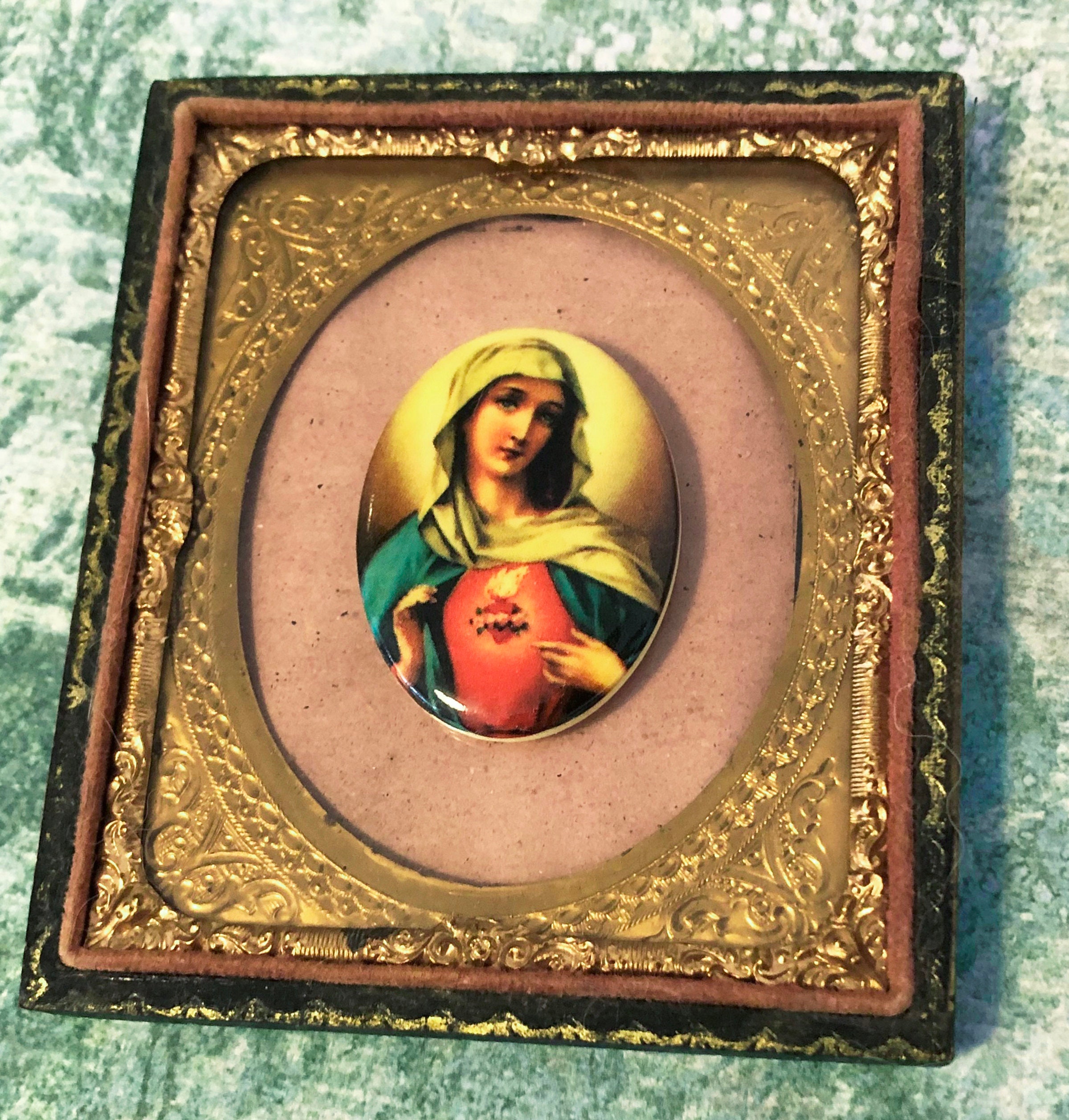 1 Vintage Limoges Religious Mary Cameo - LARGE 40x30mm - Etsy