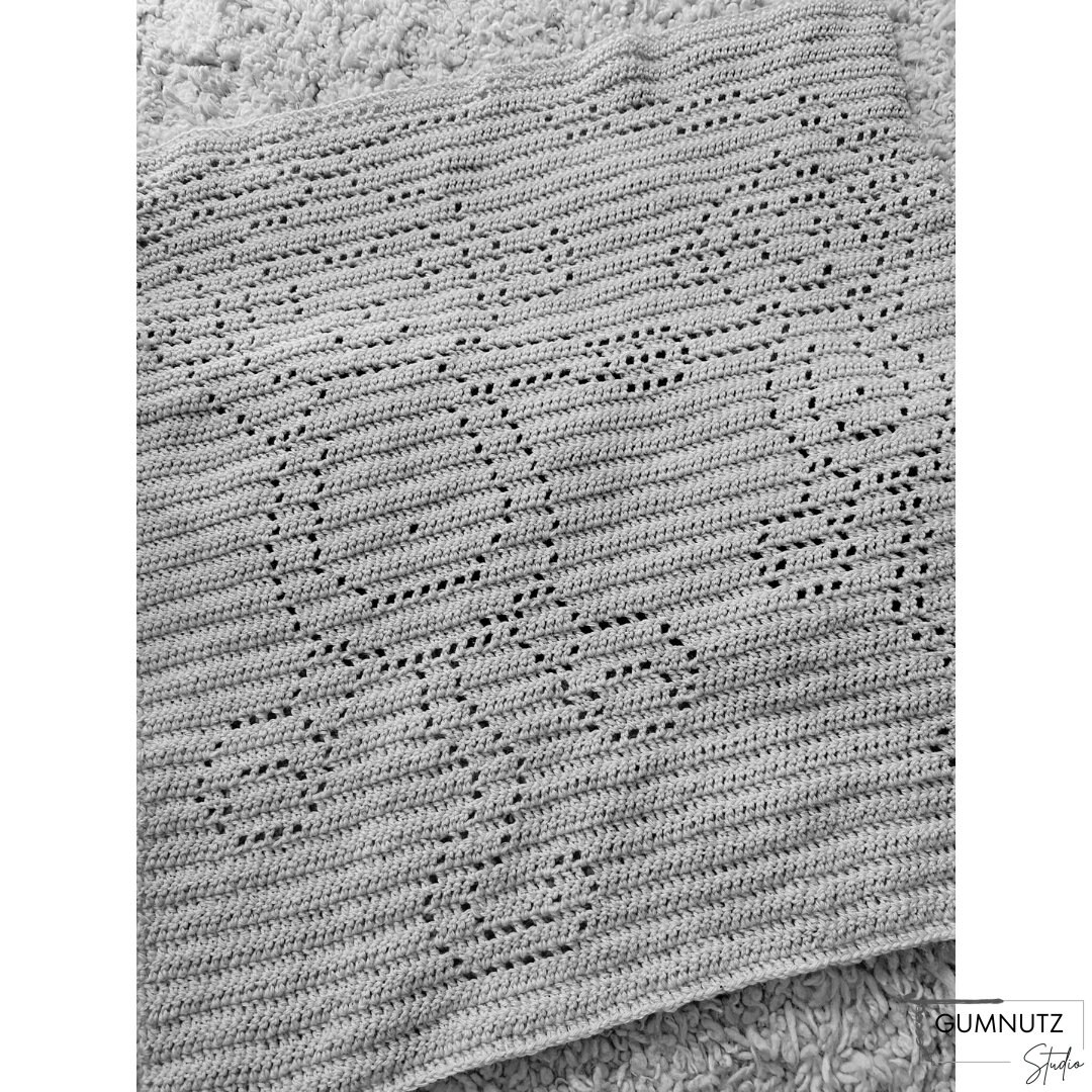 Filet Crochet Baby Blanket Digital Pattern monkeys Double Trouble Baby ...