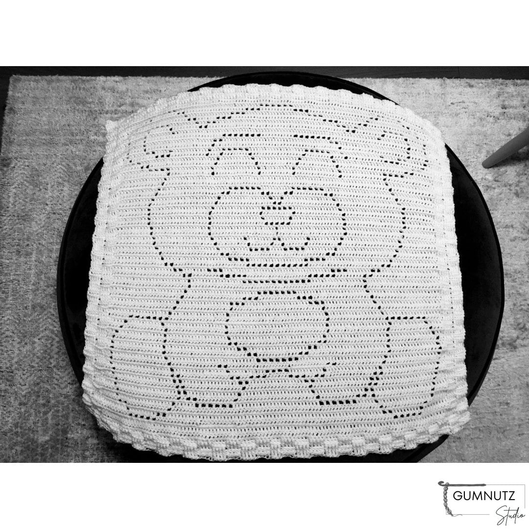 Teddy Bear Filet Crochet Baby Blanket Pattern (PDF Download) - Etsy