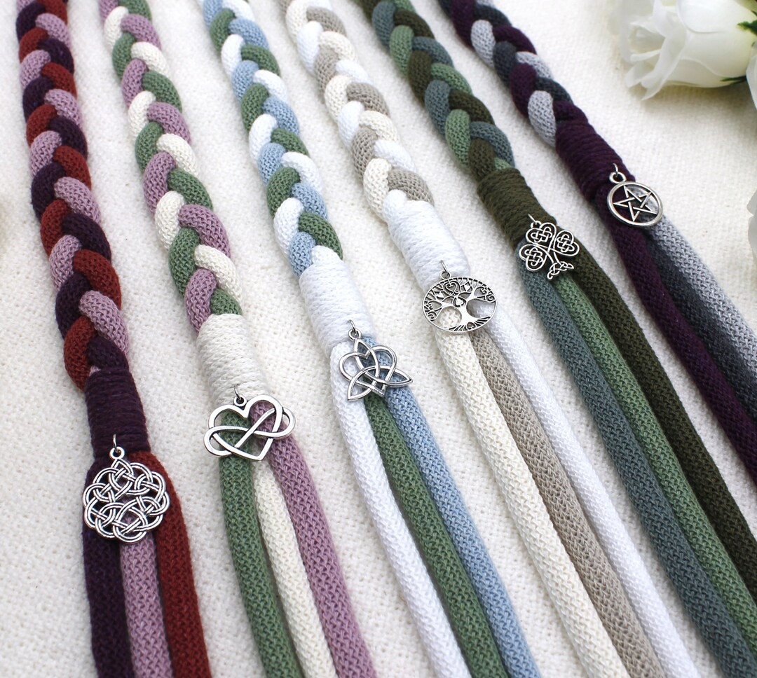 Custom Trinity Braid Handfasting Cord in Your Colors - Option to ...