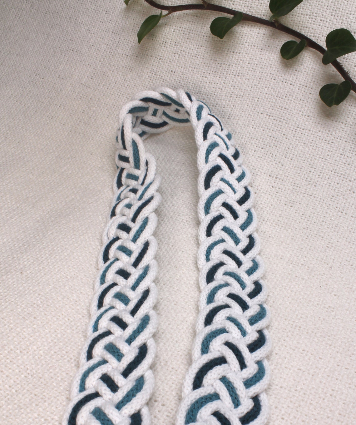 Handfasting Cords in Natural Cotton White Peacock Blue and | Etsy