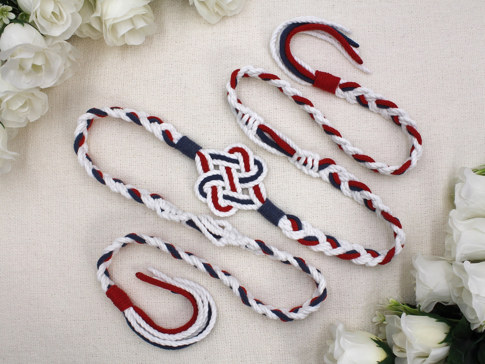 Handfasting Cords 2 Hearts Knot Custom Colors Wedding - Etsy