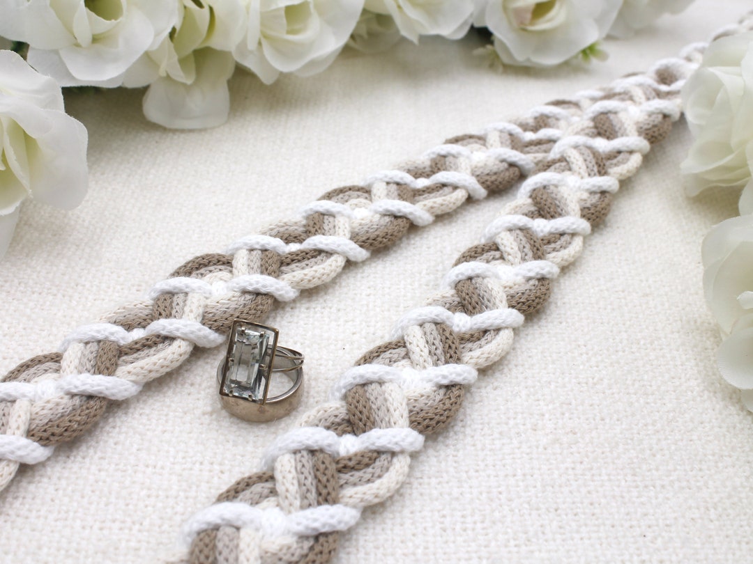 Cordons de serrage main en coton naturel - tons neutres - cordon de ...