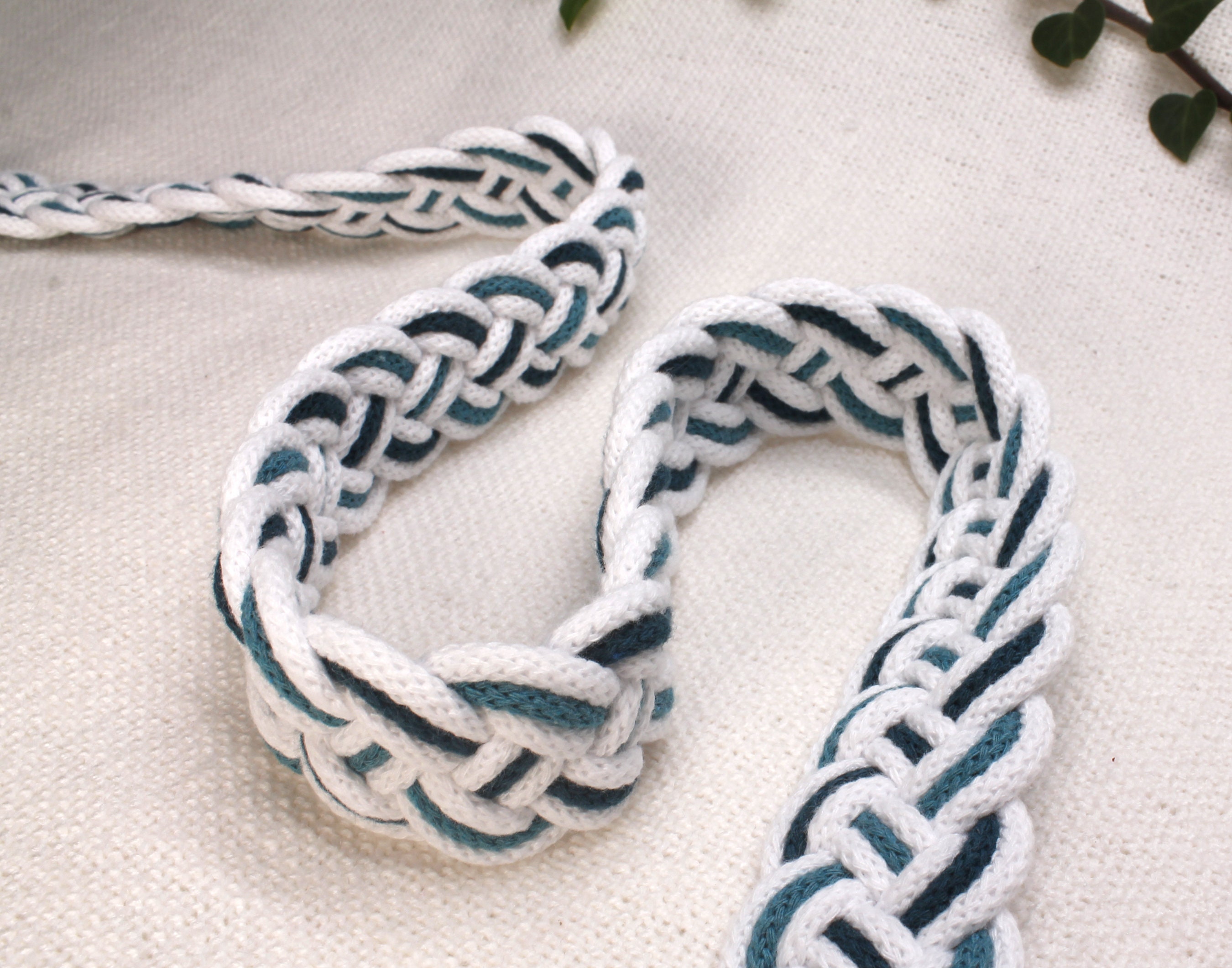 Handfasting Cords in Natural Cotton White Peacock Blue and - Etsy