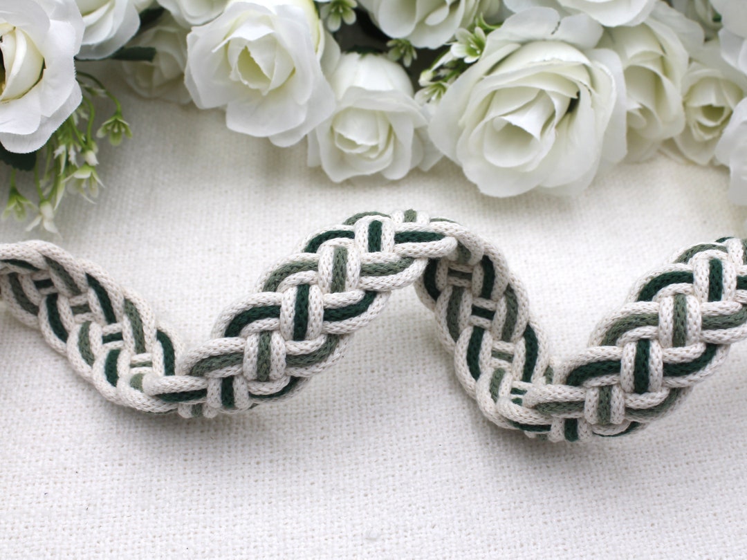 Celtic Handfasting Cord: Ivory, Pine Green & Sage Wedding Braid - Etsy