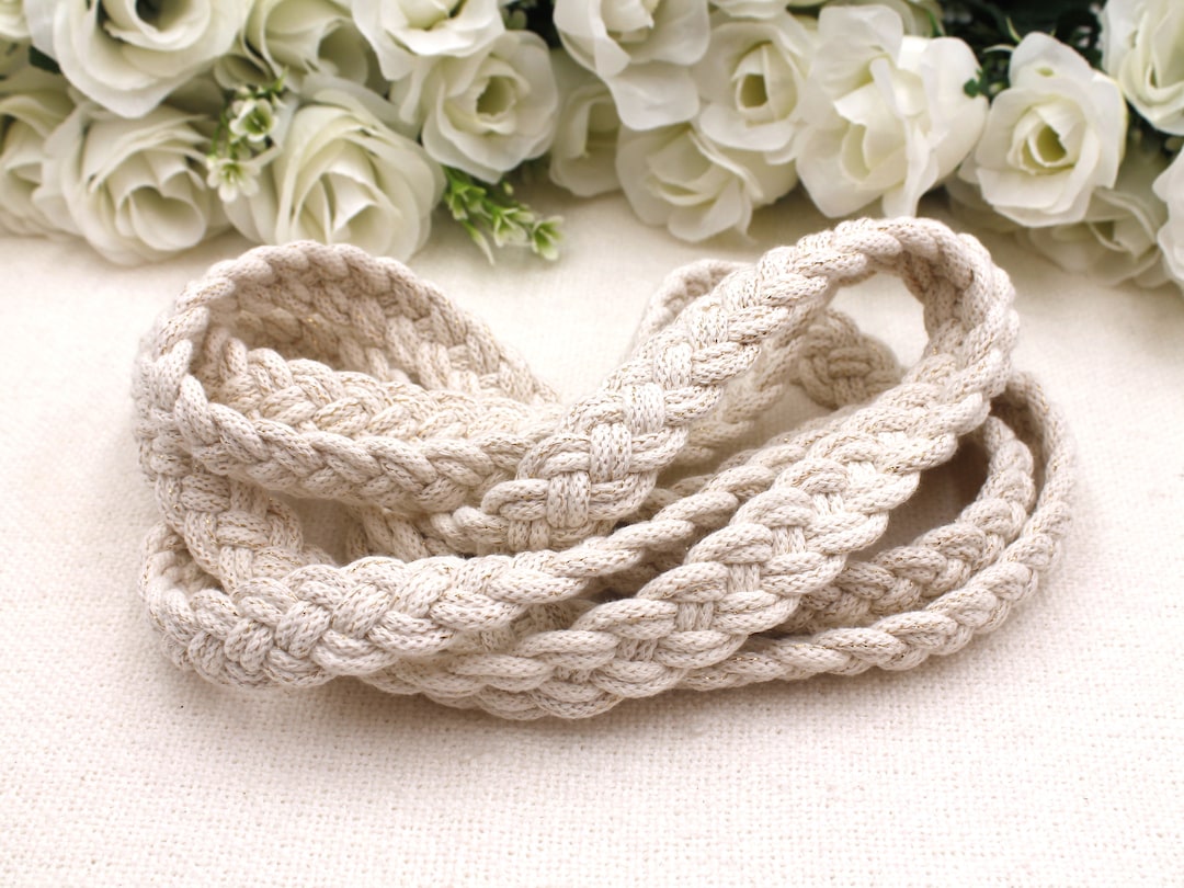 Braided Cotton Wedding Lasso: Ivory & Gold Infinity Loop - Etsy