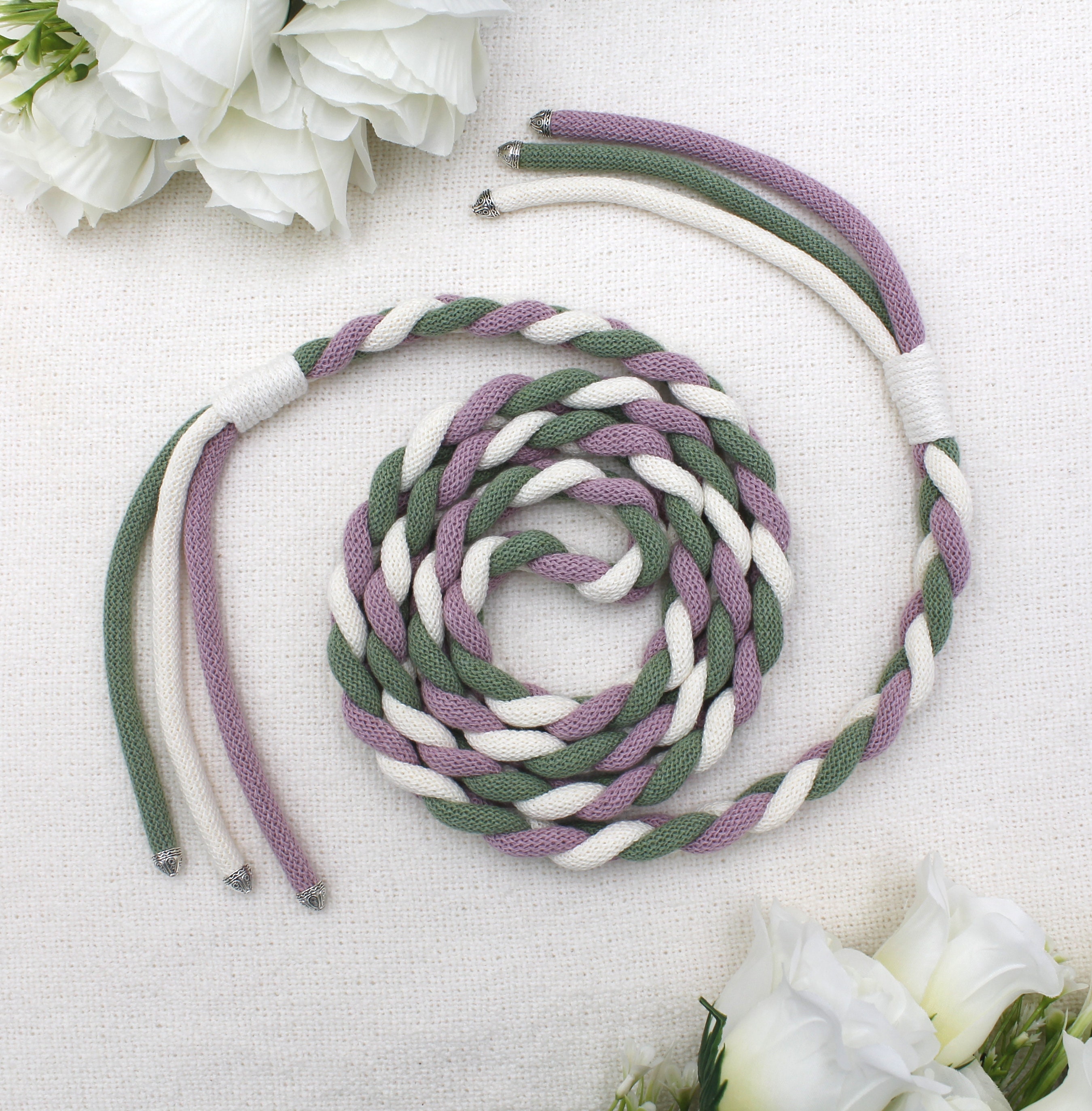 Custom Trinity Braid Handfasting Cord in Your Colors Option | Etsy UK