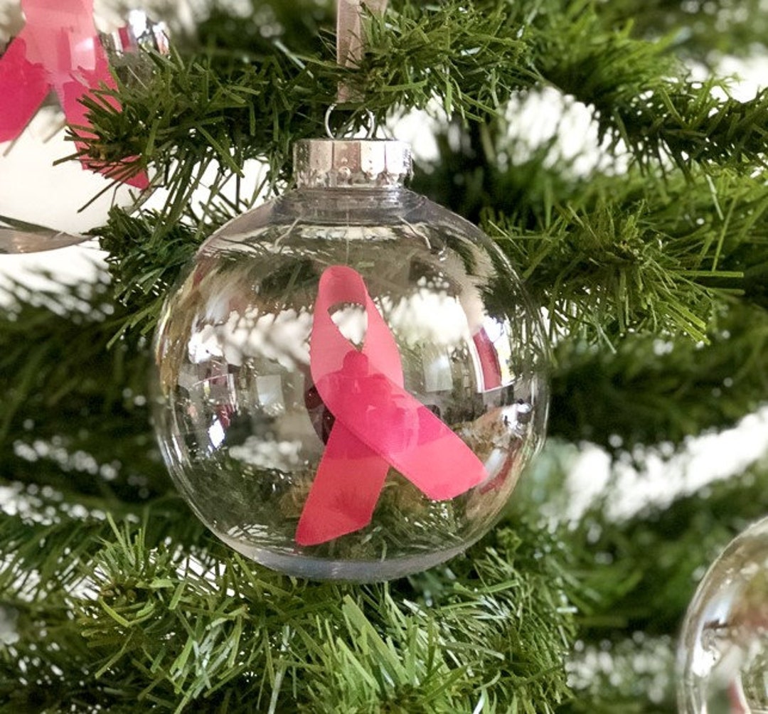 Handmade Pink Ribbon Bauble | Christmas Decorations | Breast Cancer ...