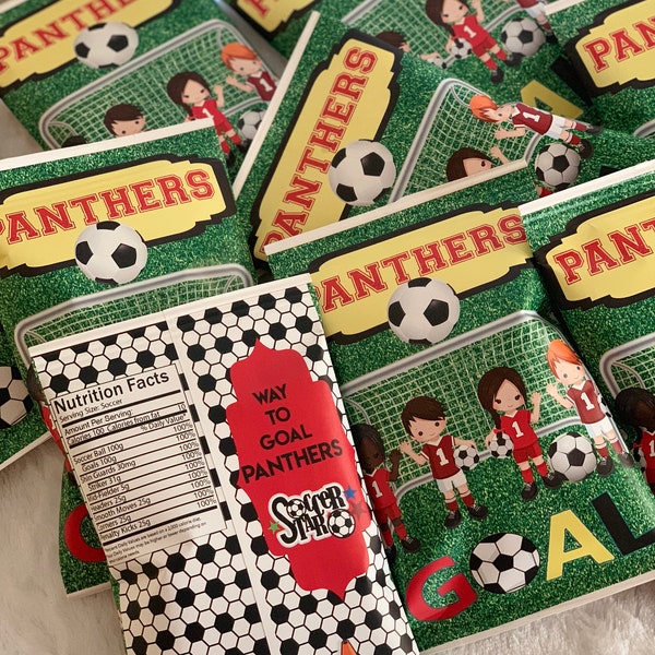 Soccer Chip Bag - Etsy