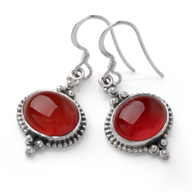 Carnelian Bali Earrings - Etsy UK