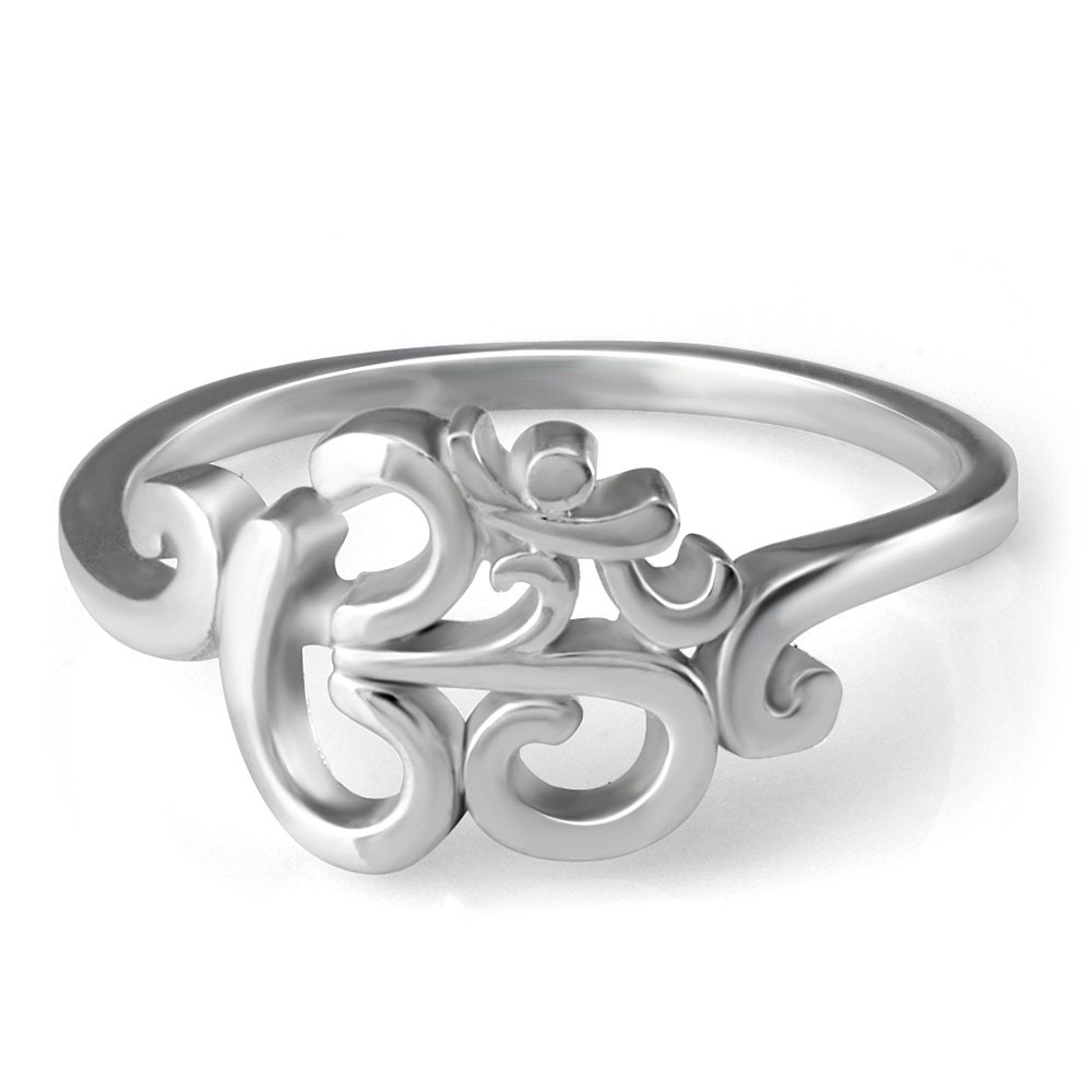 SUVANI 925 Sterling Silver Calligraphy Style Yoga Aum Om | Etsy