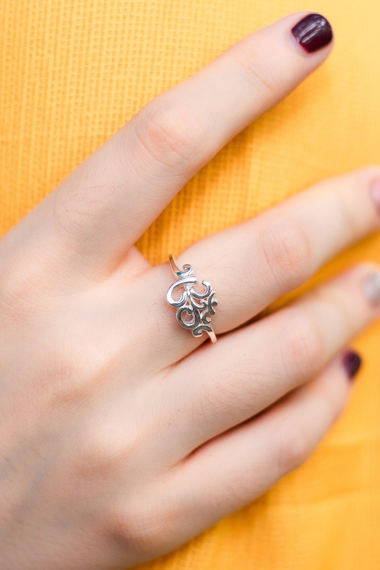 SUVANI 925 Sterling Silver Calligraphy Style Yoga, Aum, Om, Ohm ...