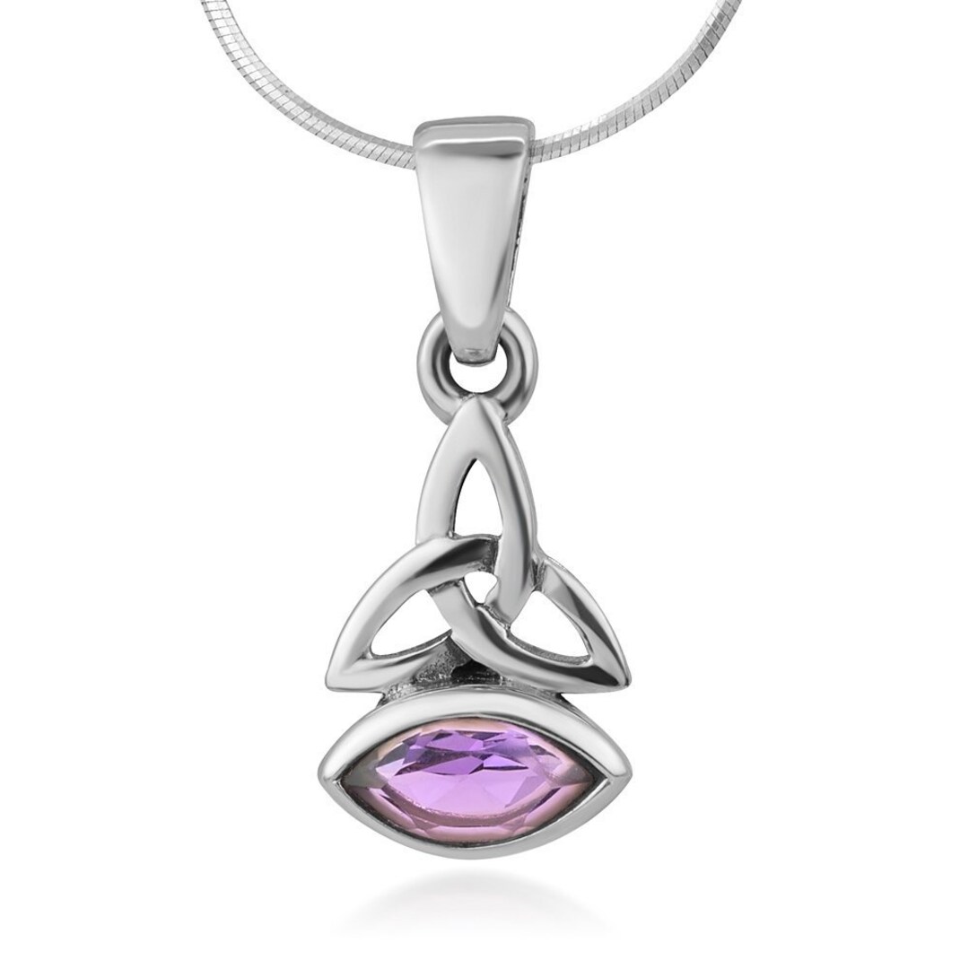 Suvani Jewelry 925 Sterling Silver Triquetra Trinity Celtic - Etsy
