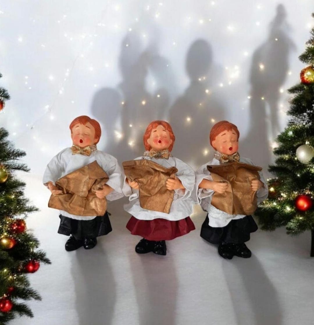 Vintage Christmas Carolers - Singing Choir Christmas - Plastic Carolers ...