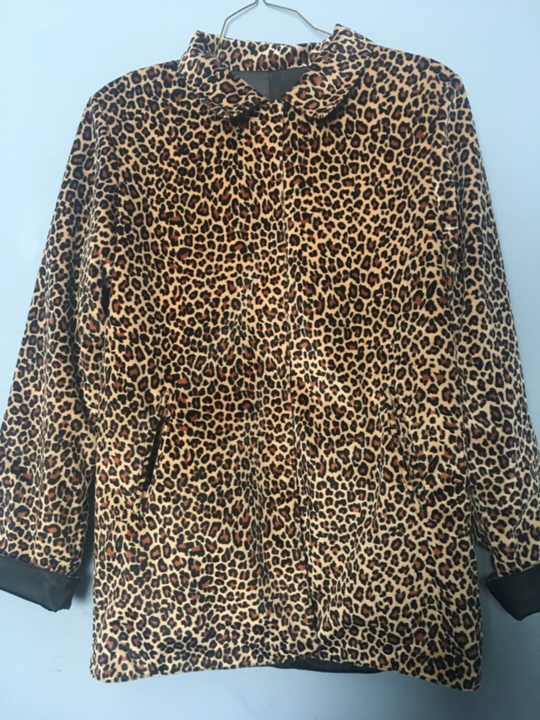 Gorgeous Leopard Print 80s Coat With Slick Lining and Pockets - Etsy