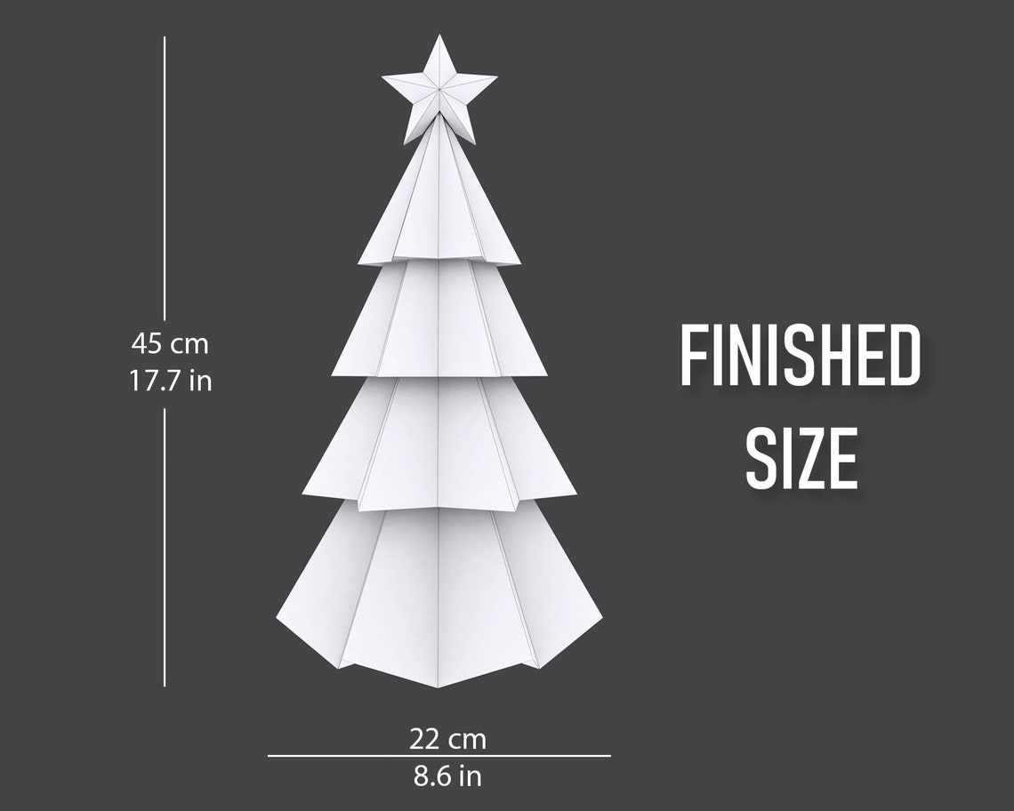 Papercraft Tree Papercraft Christmas Tree DIY Pdf Home | Etsy