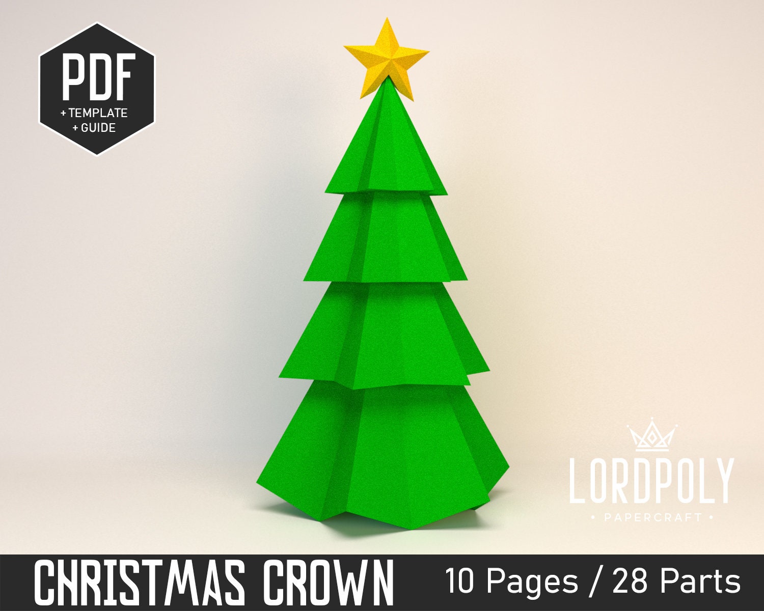 Papercraft Tree, Papercraft Christmas Tree, DIY Pdf, Home Decor, Paper ...