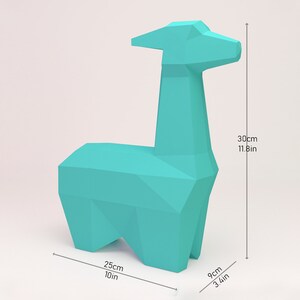 Alpaca Sculpture, Papercraft Animals, Alpaca Wall Art, Paper Sculpture ...