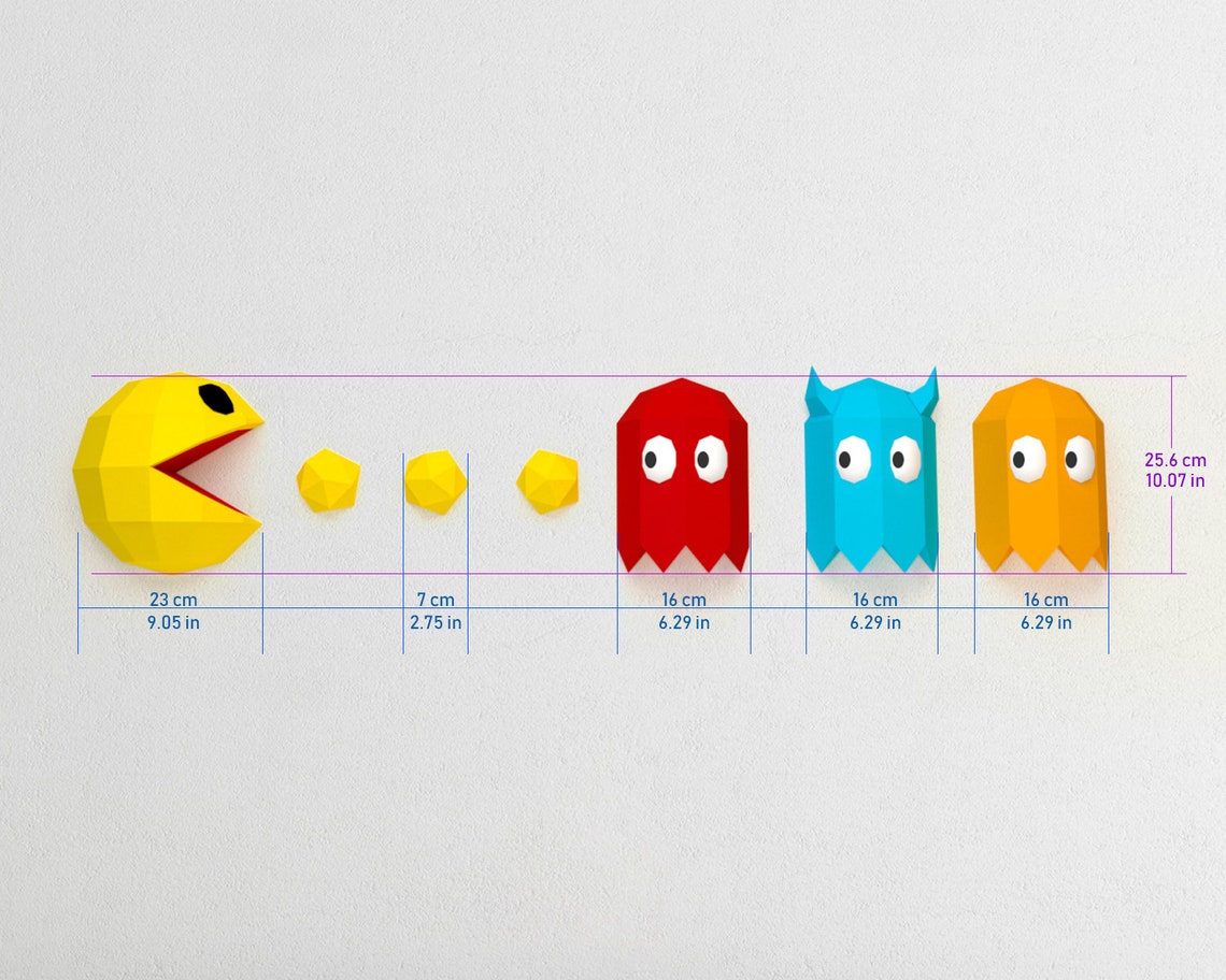 Arte de la pared Pacman escultura Pacman decoración de la | Etsy