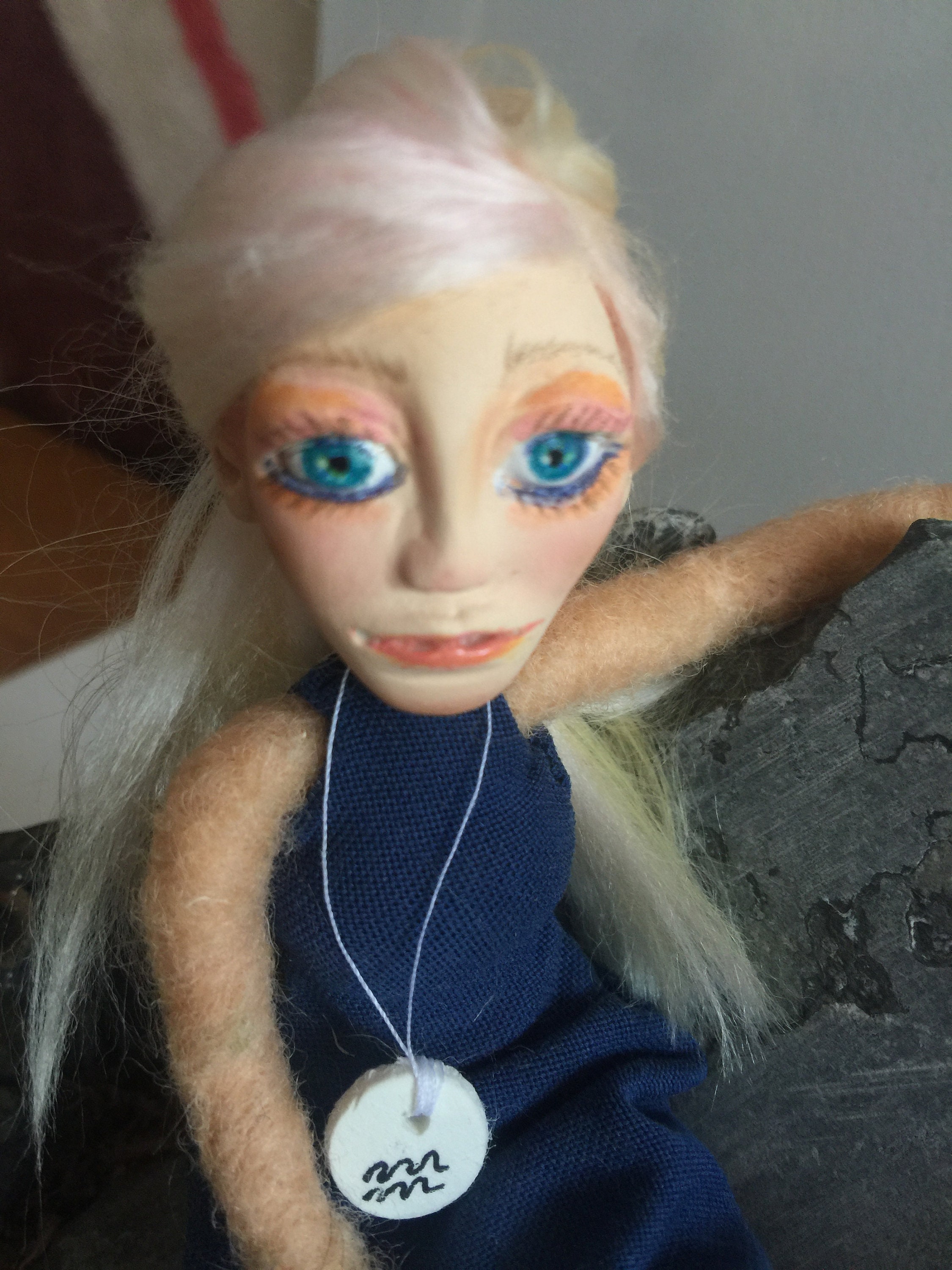 Cute Aquarius Good Luck Posable Doll Little Doll Art Doll | Etsy