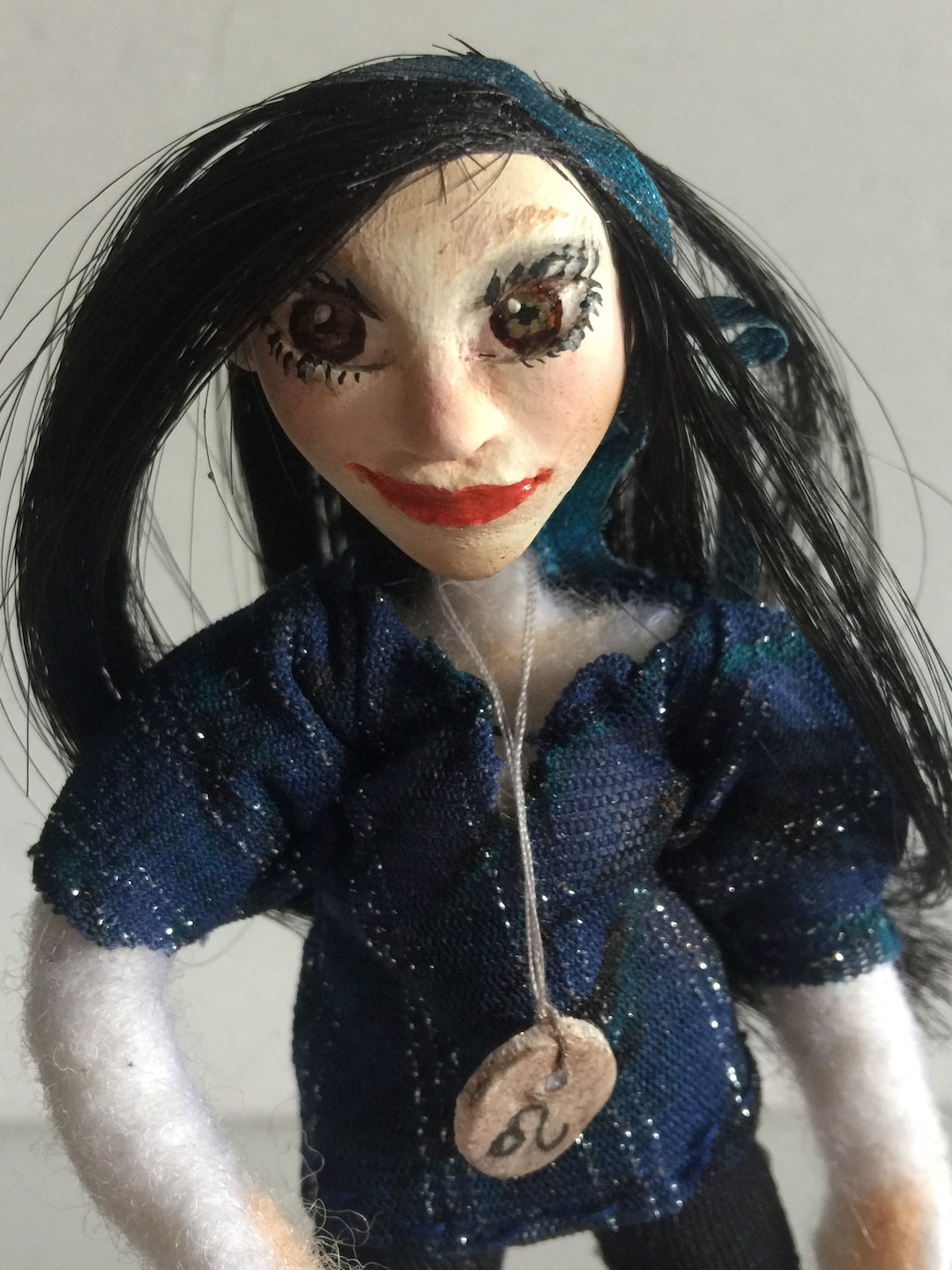 Leo Good Luck Astrology Doll, With Nice Long Black Hair and Big Brown ...