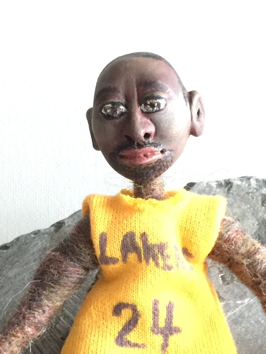 Kobe Bryant Posable Paper Clay Face and Felted Body a One of a Kind for ...