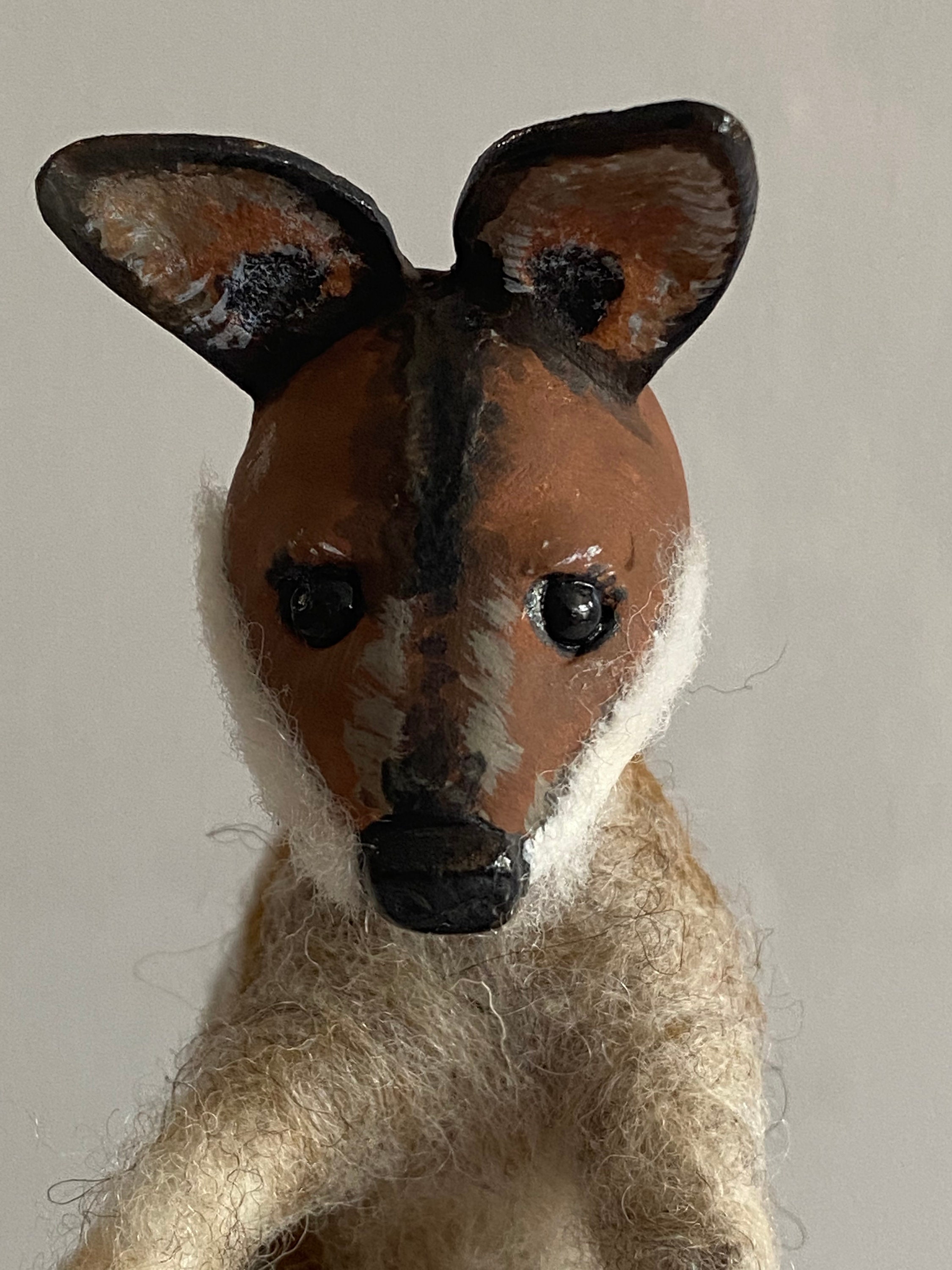 Kangaroo Mom and Baby in Pouch Kangaroo Air Dry Clay Face and - Etsy