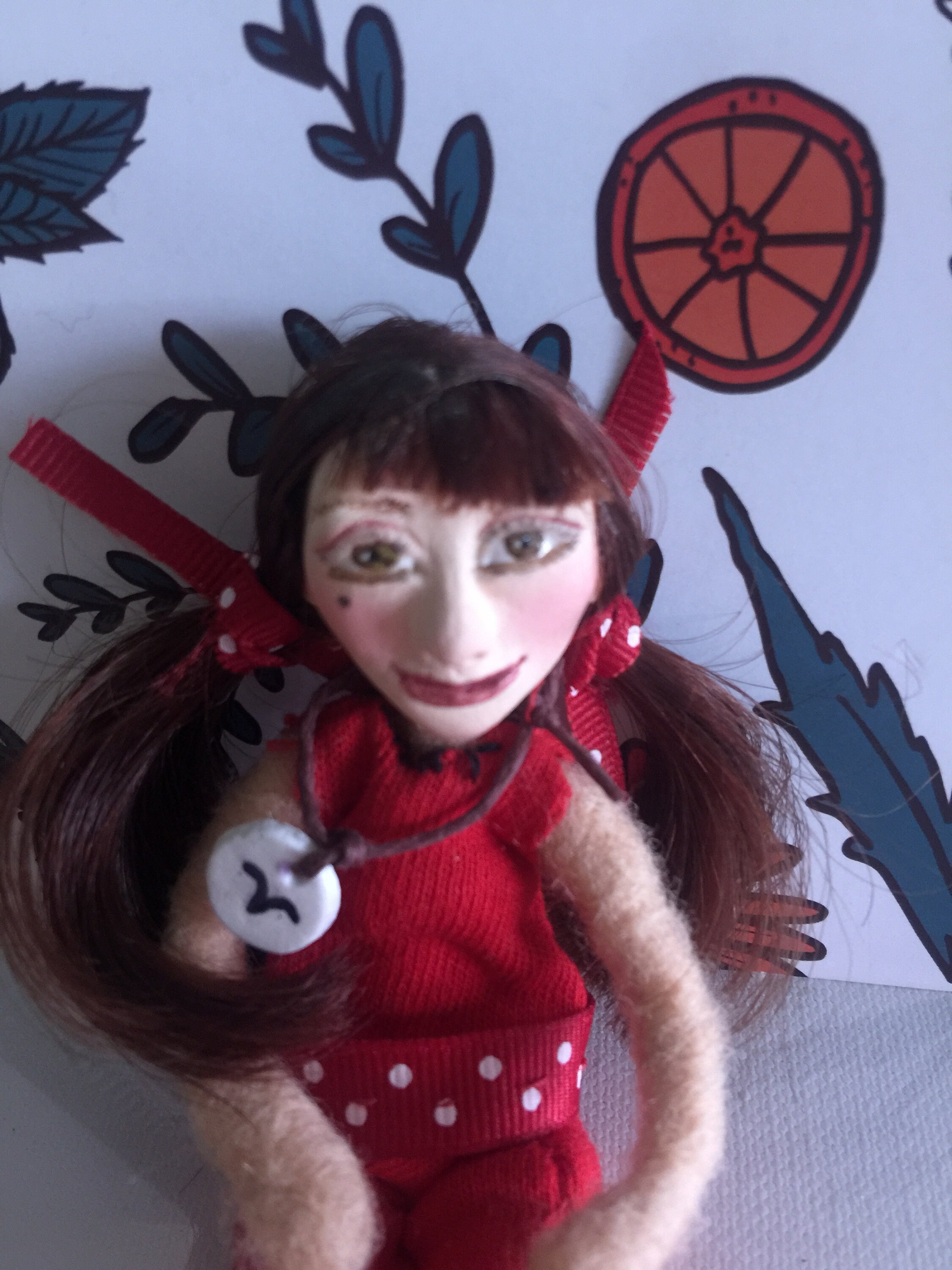 Aries Good Luck Astrology Doll in a Red Outfit Which is - Etsy Denmark