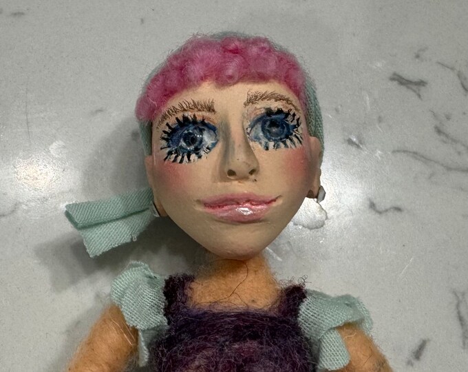Sister and Her Little Brother, Small Posable Dolls, Dollhouse Dolls ...