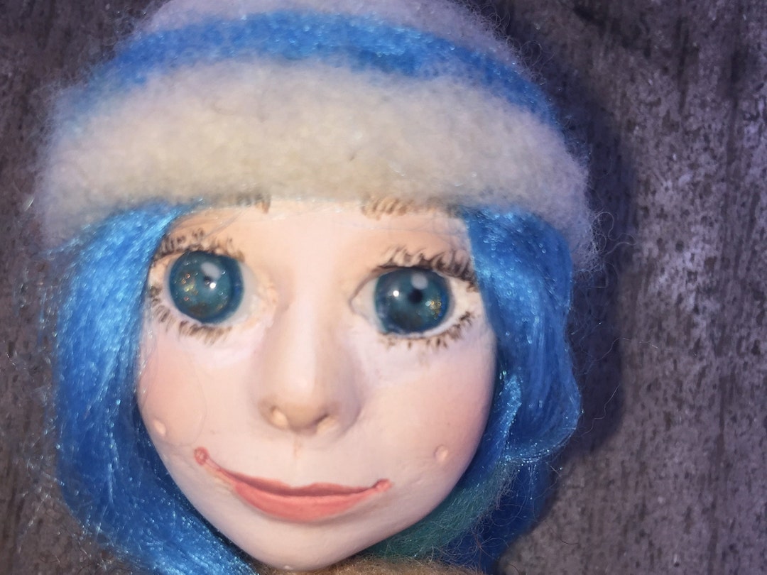 Blue Haired Doll With a Posable Body. - Etsy