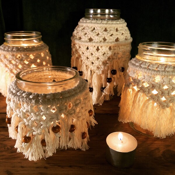 Macrame Jar - Etsy UK