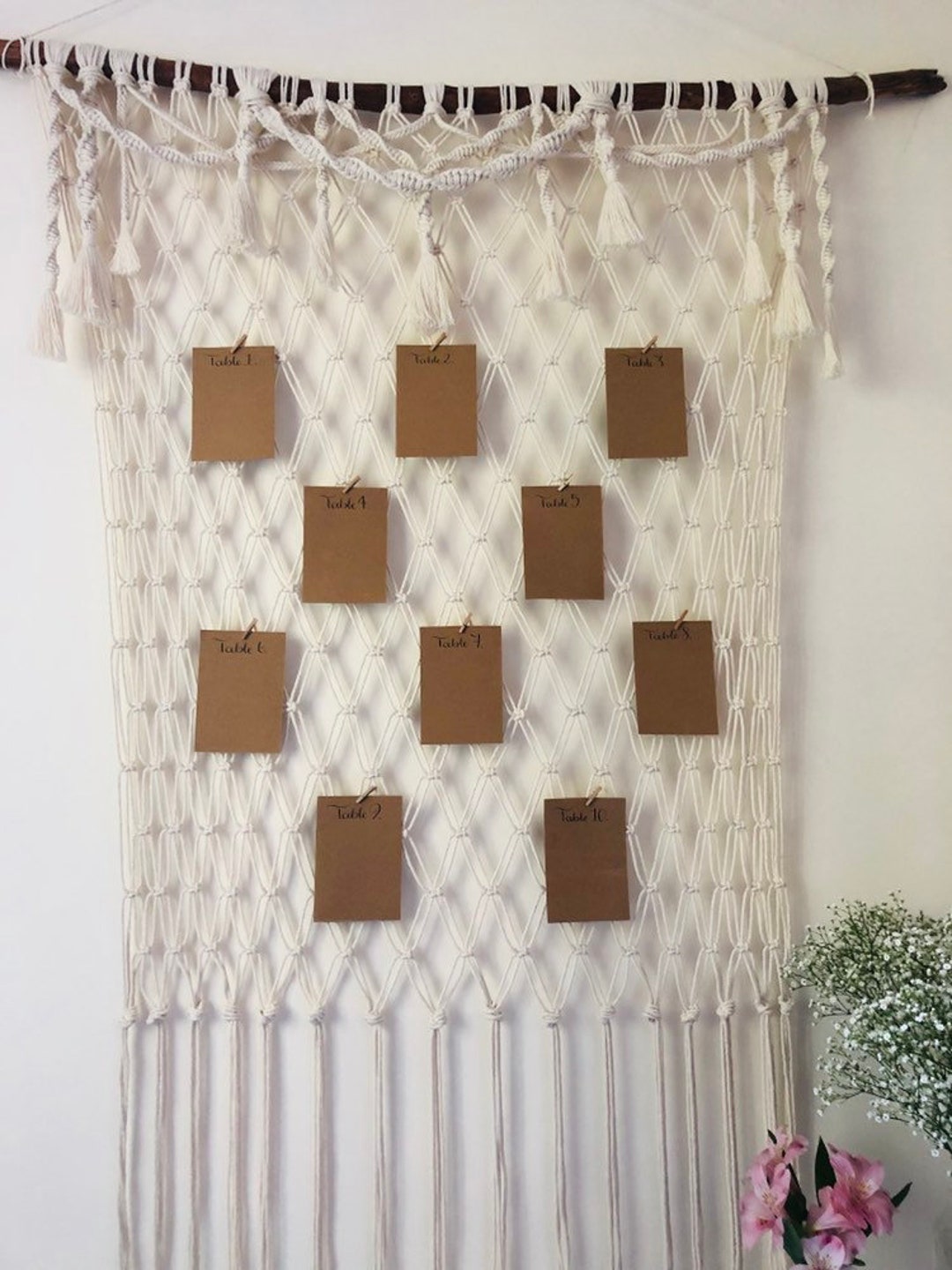 Macrame Curtain. Macrame Table Planner. Macrame Backdrop - Etsy