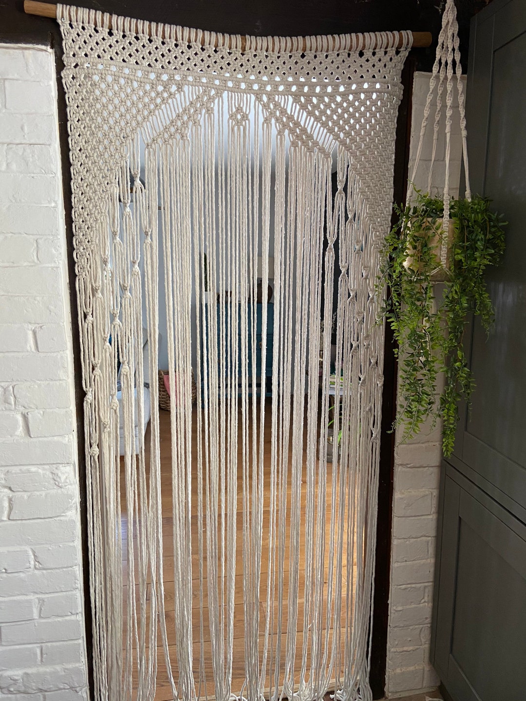 Macrame Curtain. Macrame Door Covering. Door Curtain. Window - Etsy