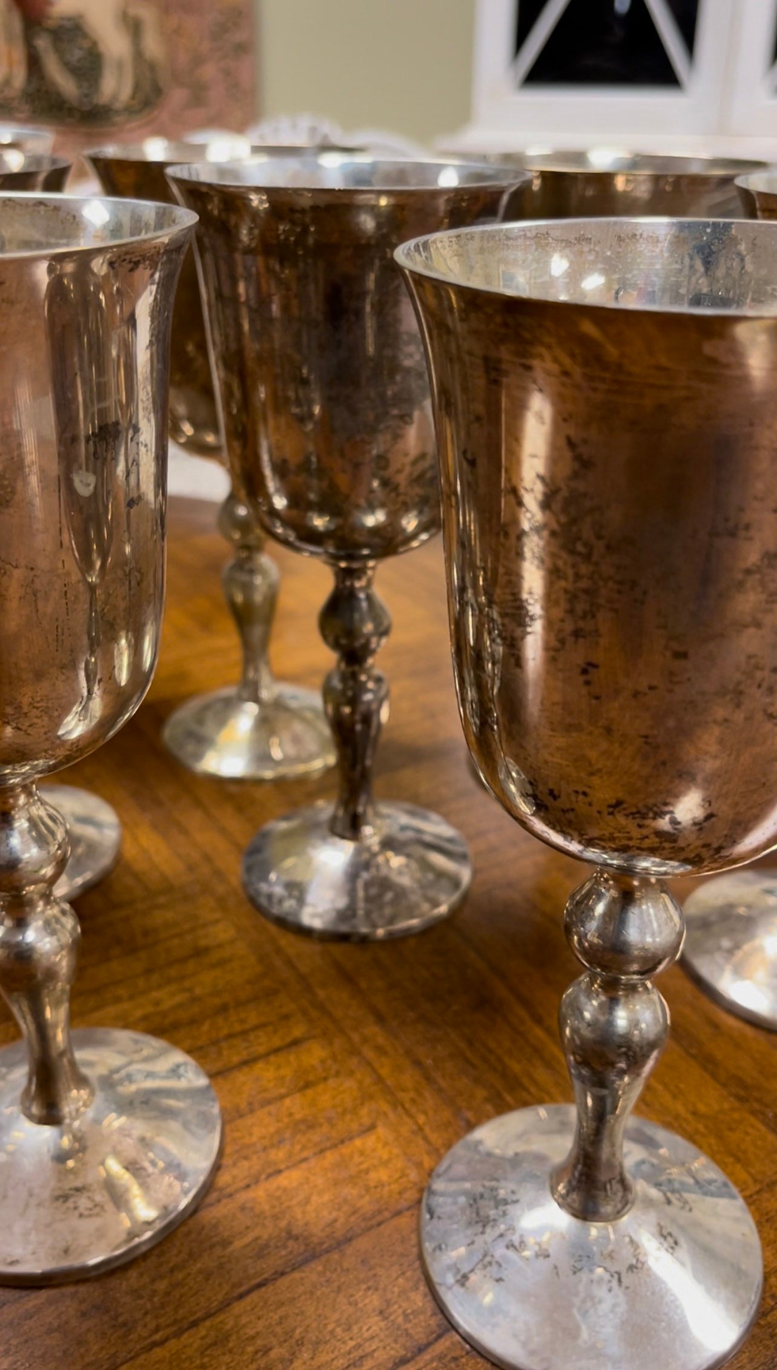 12 Silver Plated Goblets Vintage, Heavy Weight - Etsy UK