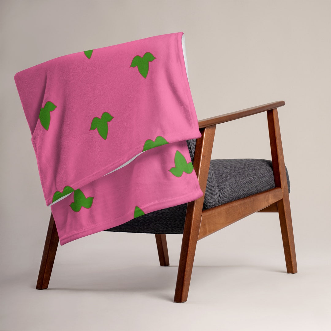 Pink Ivy Leaf Throw Blanket - Etsy