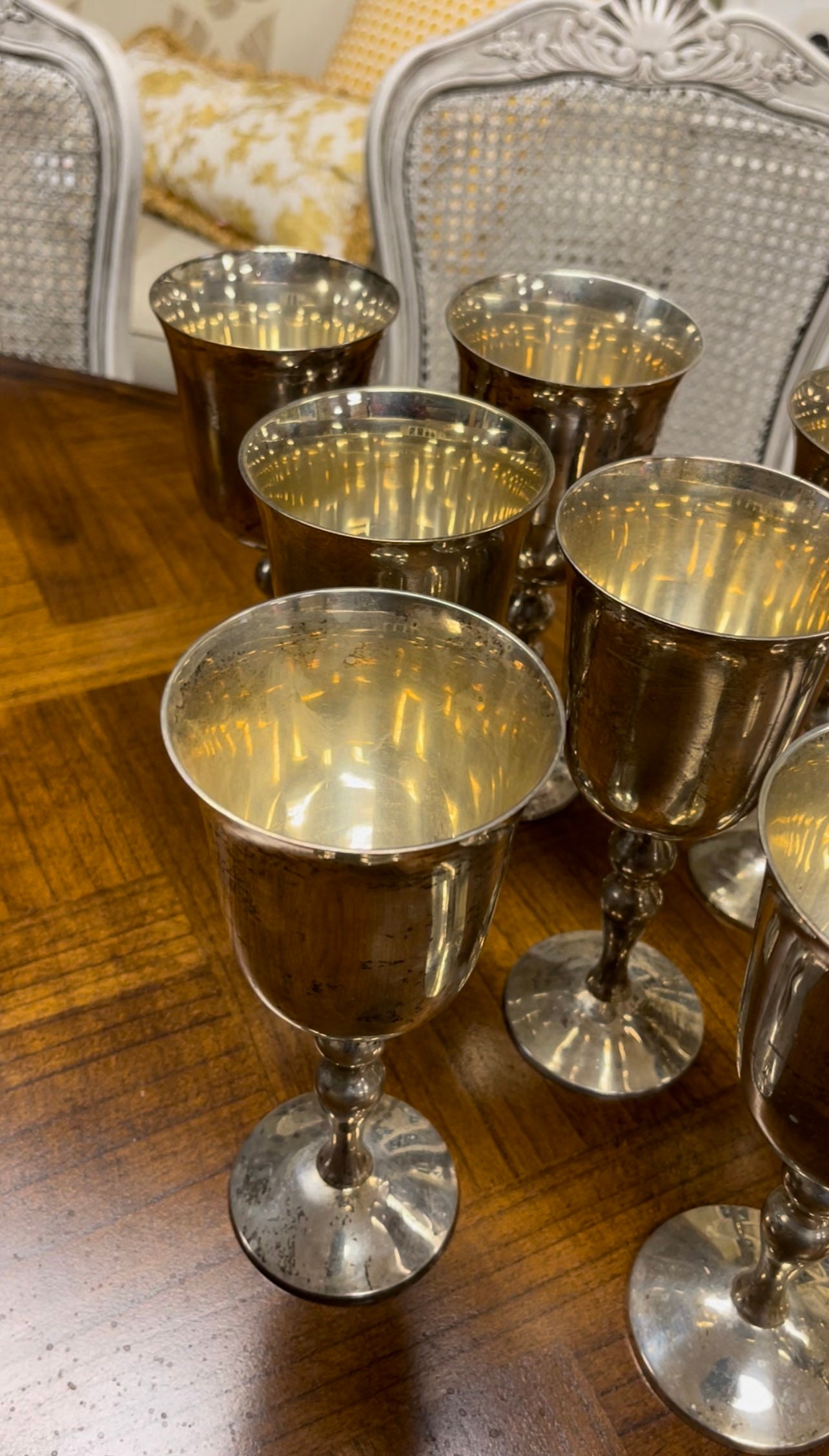 12 Silver Plated Goblets Vintage, Heavy Weight - Etsy UK