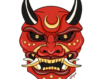 Oni mask | Etsy