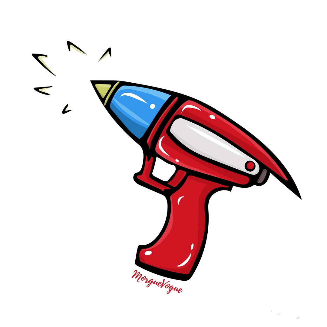 Space Dandy Ray Gun | Vinyl Sticker| Laptop Sticker| Anime Sticker - Etsy
