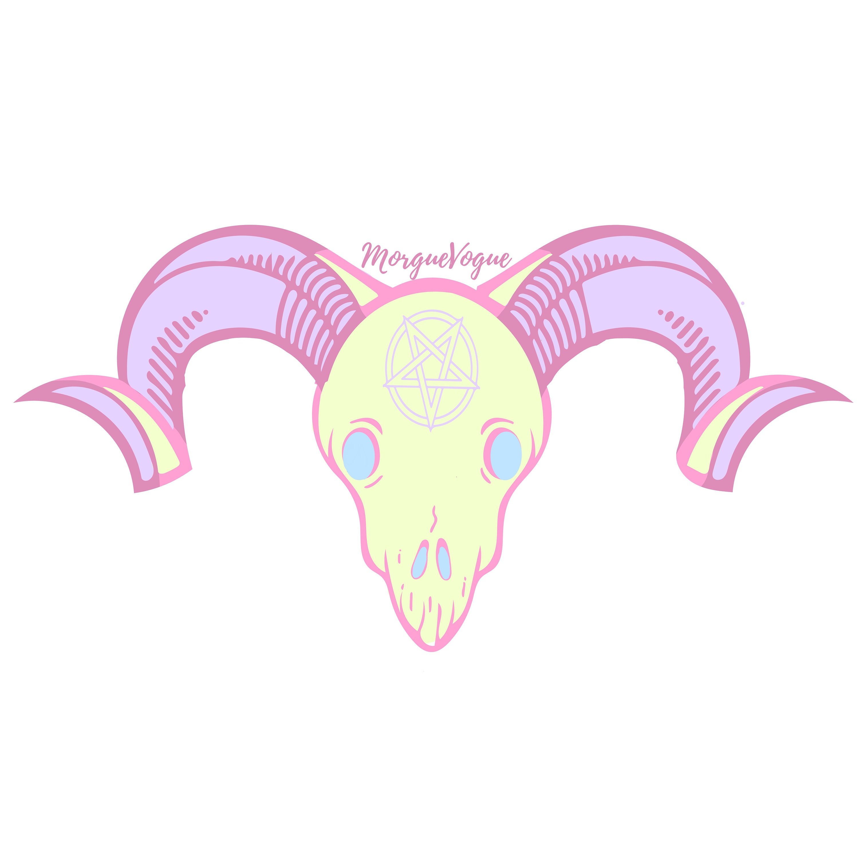 Kawaii Ram Skull Vinyl Sticker Laptop Sticker - Etsy