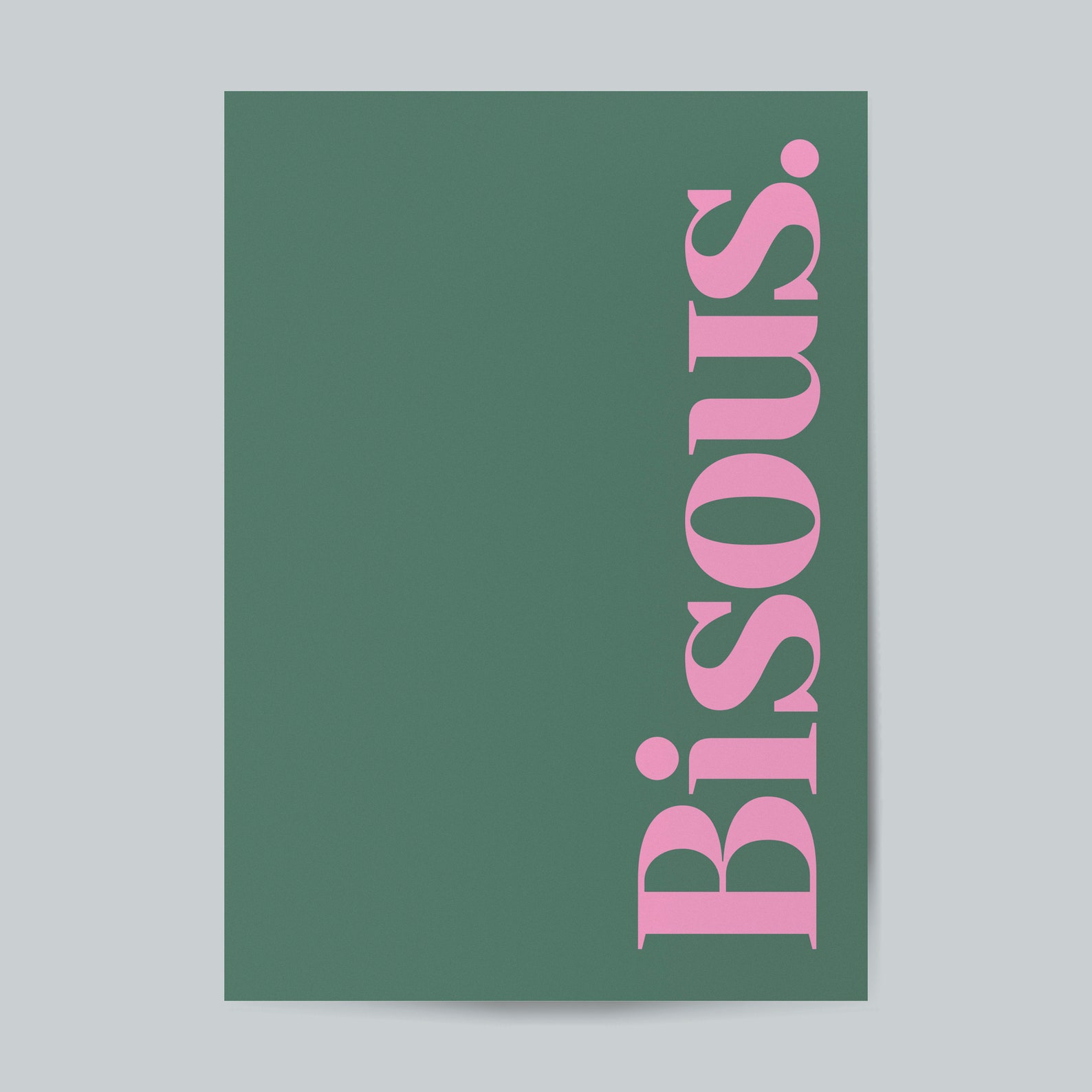 Bisous Print French Kisses Quote Poster Typographic Kiss - Etsy UK