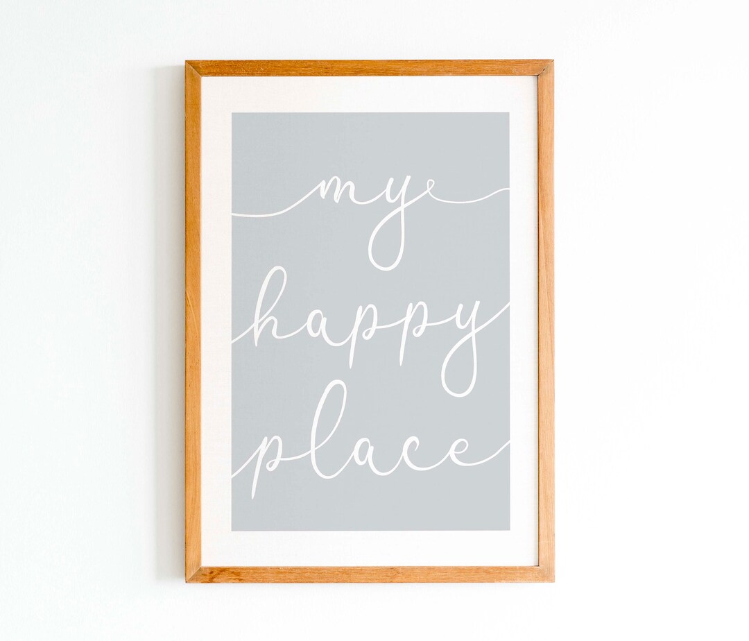Digital Download My Happy Place Print, Printable Artwork for the Home ...
