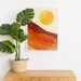 Retro Desert Sunset Print 70s Colour Blocking Mid Century - Etsy