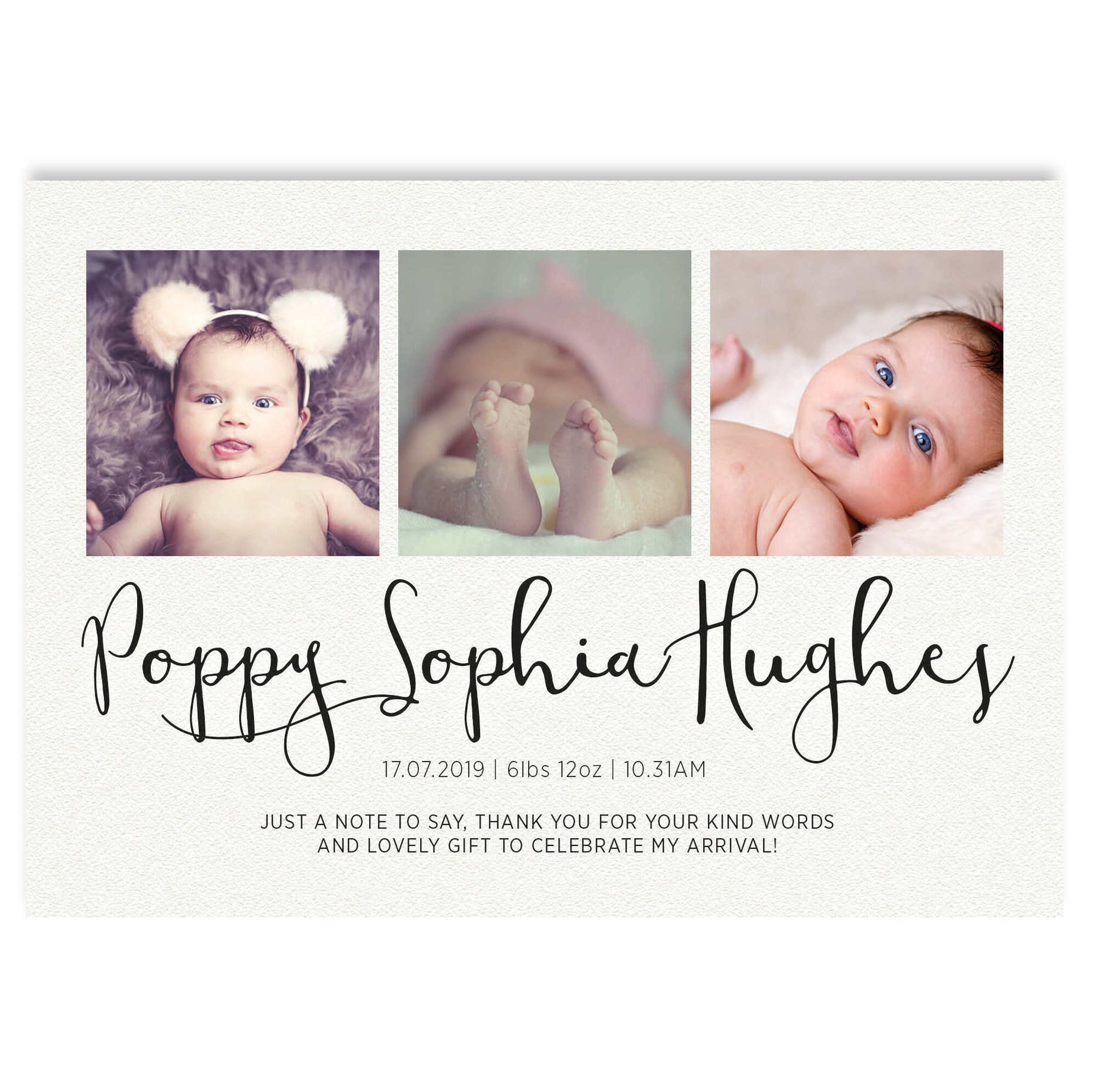 Baby Thank You Postcard Custom Newborn Printed Postcard With - Etsy UK